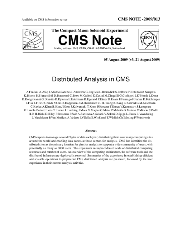 (PDF) Scalable Distributed Computing in CMS Analysis