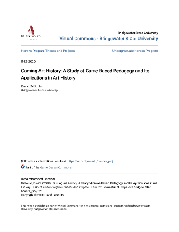 (PDF) Gaming Art History: A Study of Game-Based Pedagogy and Its ...