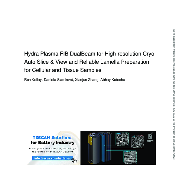 (PDF) Hydra Plasma FIB DualBeam for High-resolution Cryo Auto Slice ...