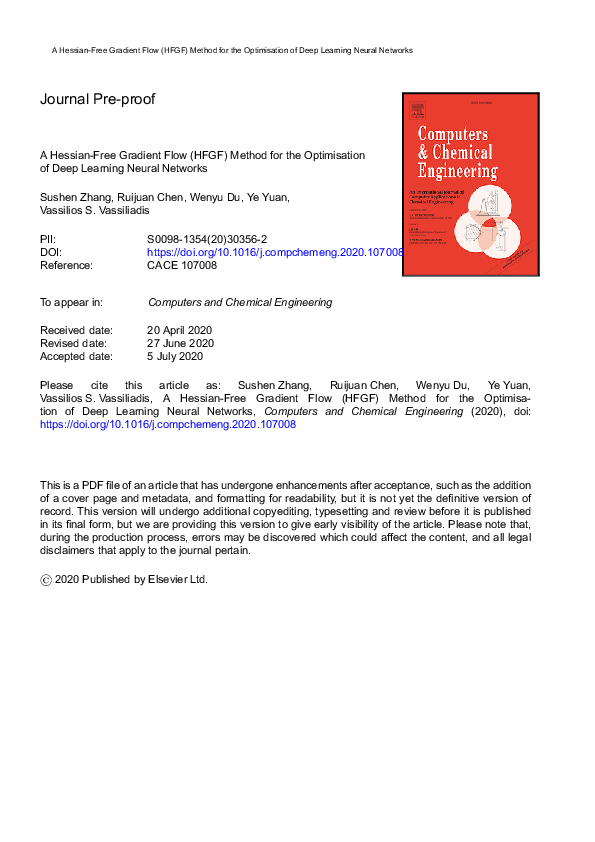 (PDF) A Hessian-Free Gradient Flow (HFGF) method for the optimisation ...