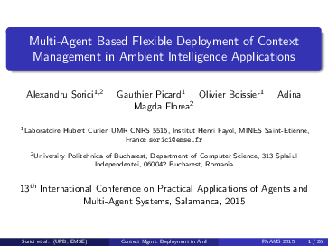 (PDF) Multi-Agent Based Flexible Deployment of Context Management in Ambient Intelligence ...