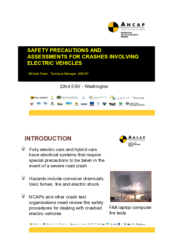 (PDF) Safety Precautions and Assessments for Crashes Involving Electric ...