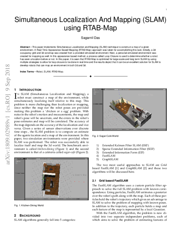 Simultaneous Localization and Mapping (SLAM) using RTAB-MAP
