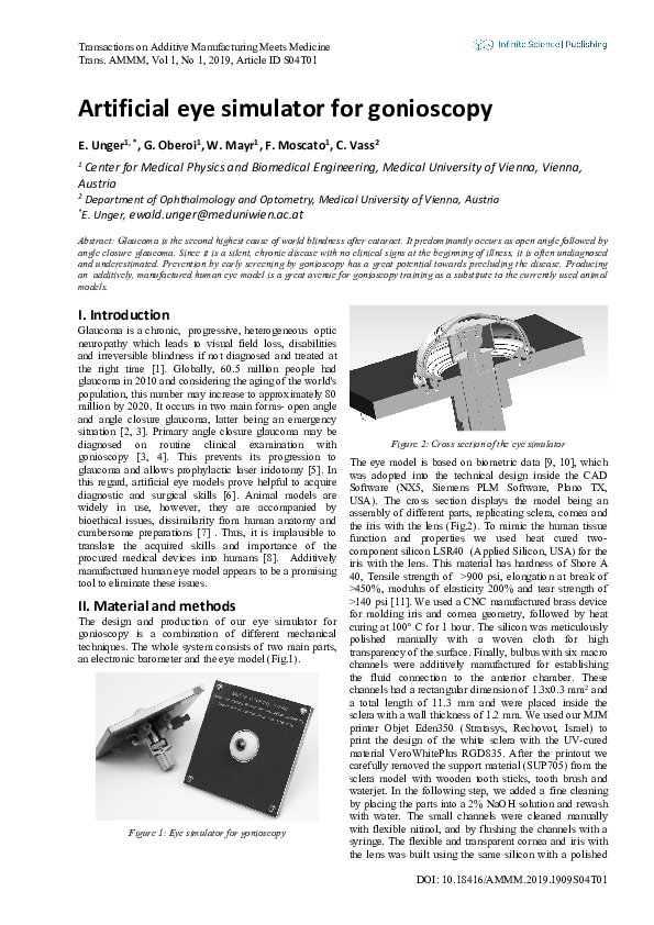 (PDF) Artificial eye simulator for gonioscopy