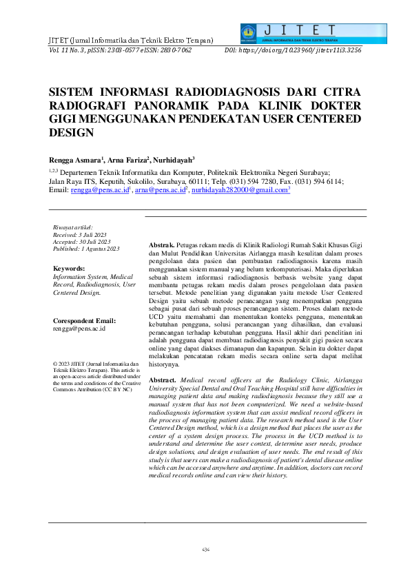 (PDF) Sistem Informasi Radiodiagnosis Dari Citra Radiografi Panoramik ...