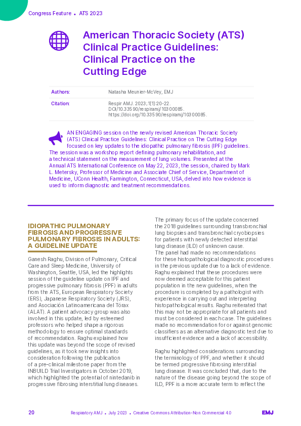 (PDF) American Thoracic Society (ATS) Clinical Practice Guidelines ...