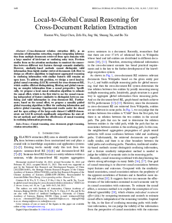 (PDF) Local-to-Global Causal Reasoning for Cross-Document Relation Extraction