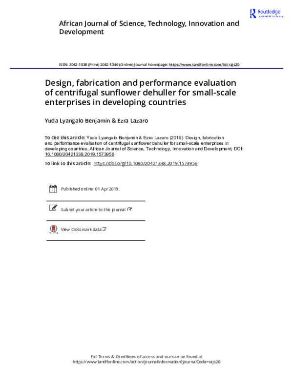 (PDF) Design, fabrication and performance evaluation of solar tunnel dryer