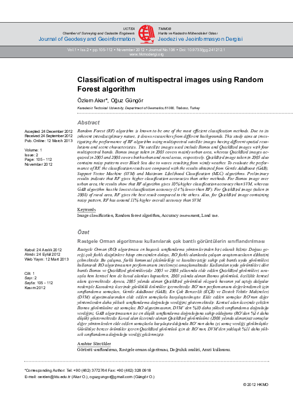 (PDF) Classification of multispectral images using support vector machines based on PSO and K ...