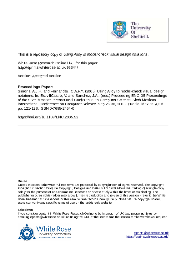 (PDF) Using Alloy to model-check visual design notations