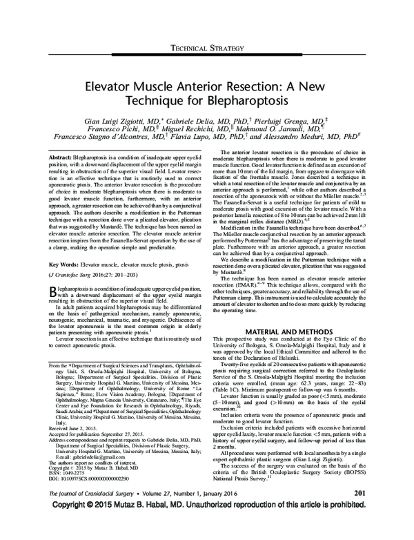 (PDF) Elevator Muscle Anterior Resection