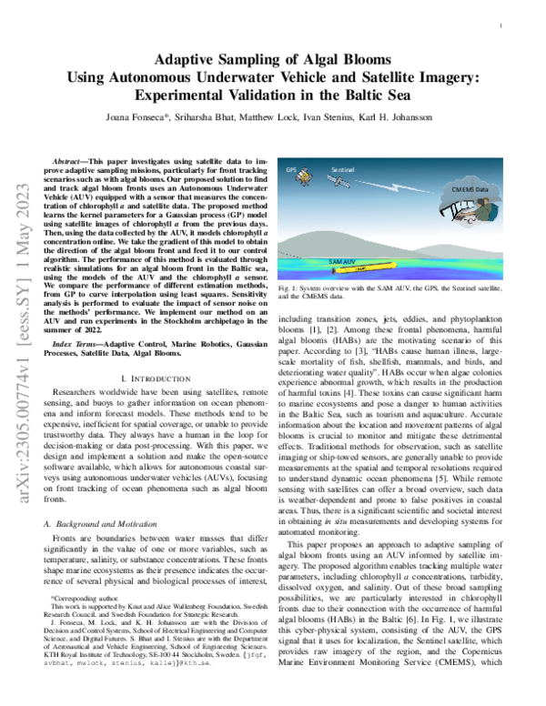 (PDF) Adaptive Sampling of Algal Blooms Using Autonomous Underwater ...