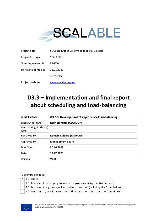 (PDF) SCALABLE - D3.3 Implementation and final report about scheduling ...