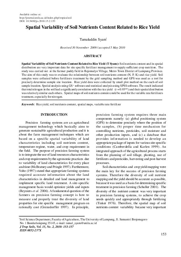 (PDF) Influence of Height Waterlogging on Soil Physical Properties of Potential and Actual Acid ...