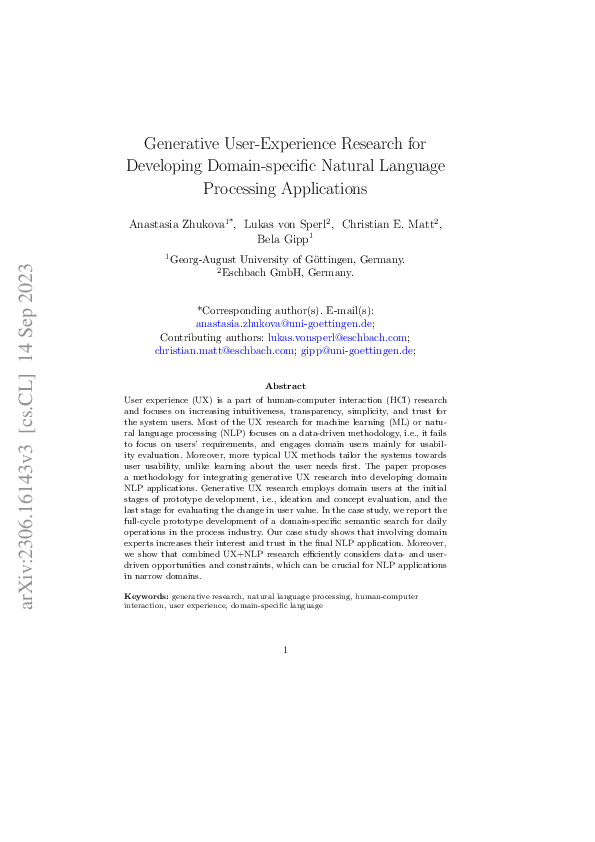 (PDF) Generative User-Experience Research for Developing Domain-specific Natural Language ...