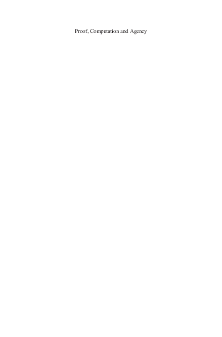 (PDF) Proof, Computation and Agency | Johan Van Benthem - Academia.edu