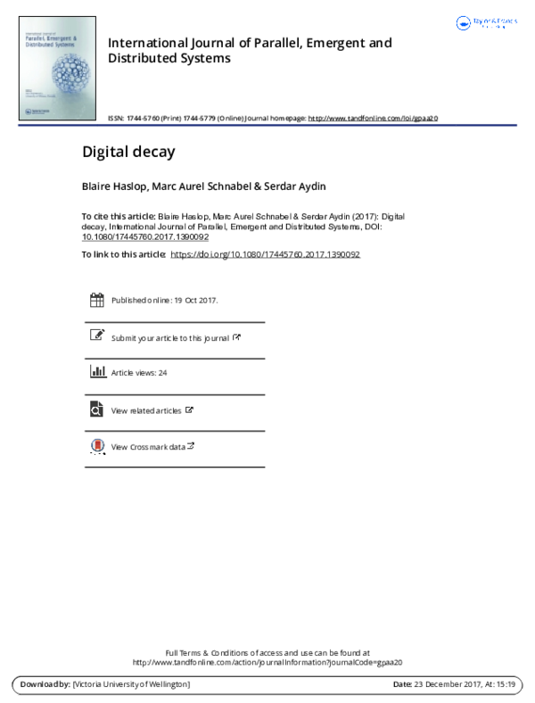 (PDF) Digital decay