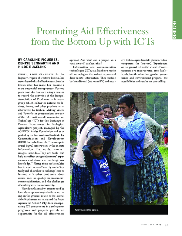 (PDF) Promoting Aid Effectiveness from the Bottom up with ICTs
