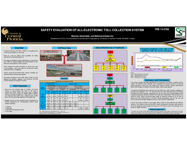 (PDF) Safety Evaluation of All-Electronic Toll Collection System