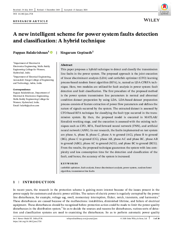(PDF) A new intelligent scheme for power system faults detection and classification: A hybrid ...