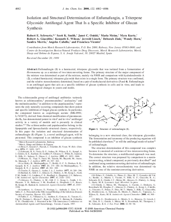 (PDF) Isolation and Structural Determination of Enfumafungin, a ...