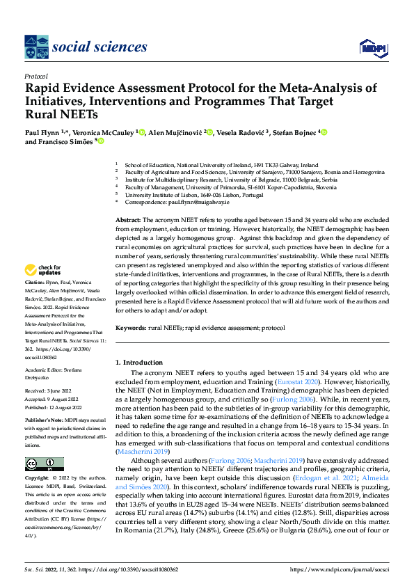 (PDF) Rapid Evidence Assessment Protocol for the Meta-Analysis of ...