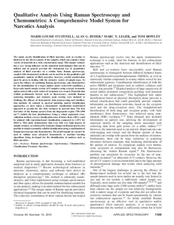 (PDF) Qualitative Analysis Using Raman Spectroscopy and Chemometrics: A ...