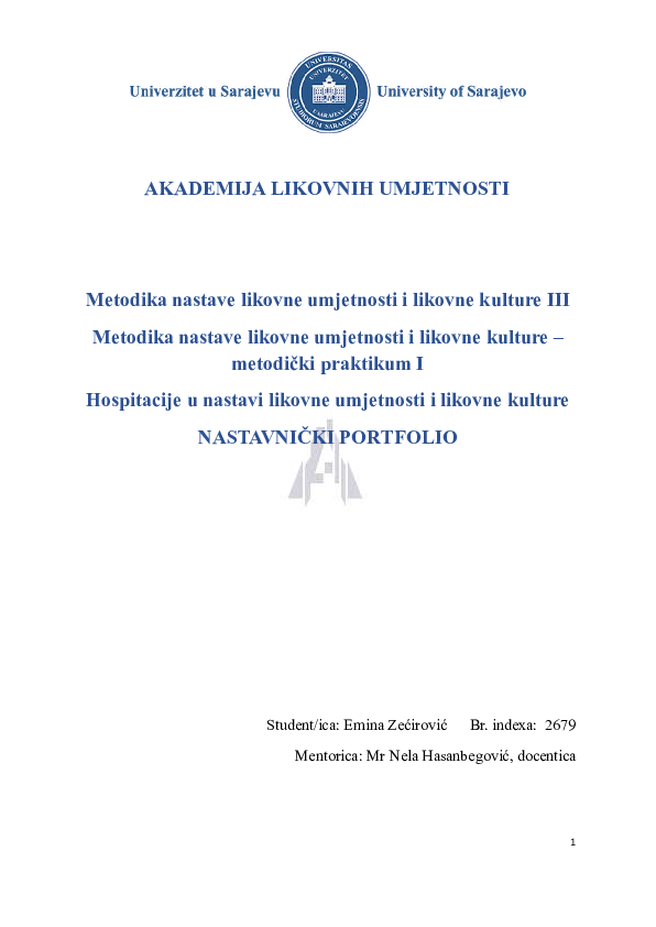 (PDF) Metodika nastave likovne umjetnosti i likovne kulture III