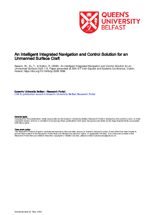 (PDF) An intelligent integrated navigation and control solution for an ...
