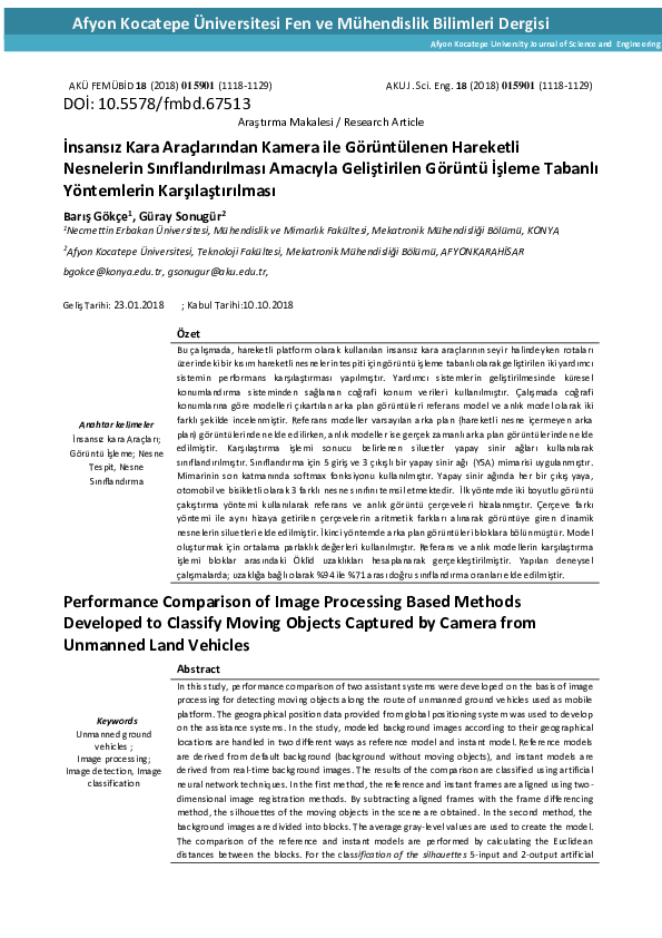 (PDF) Performance Comparison of Image Processing Based Methods ...
