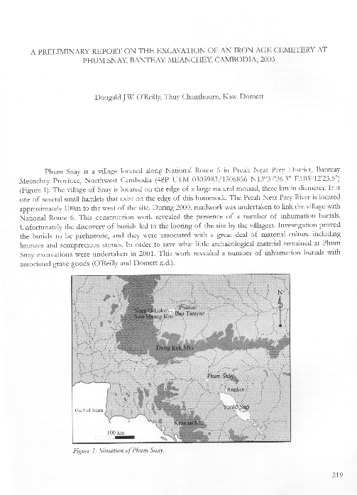 (PDF) Report on the 2001 excavation of the Iron Age site of Phum Snay ...