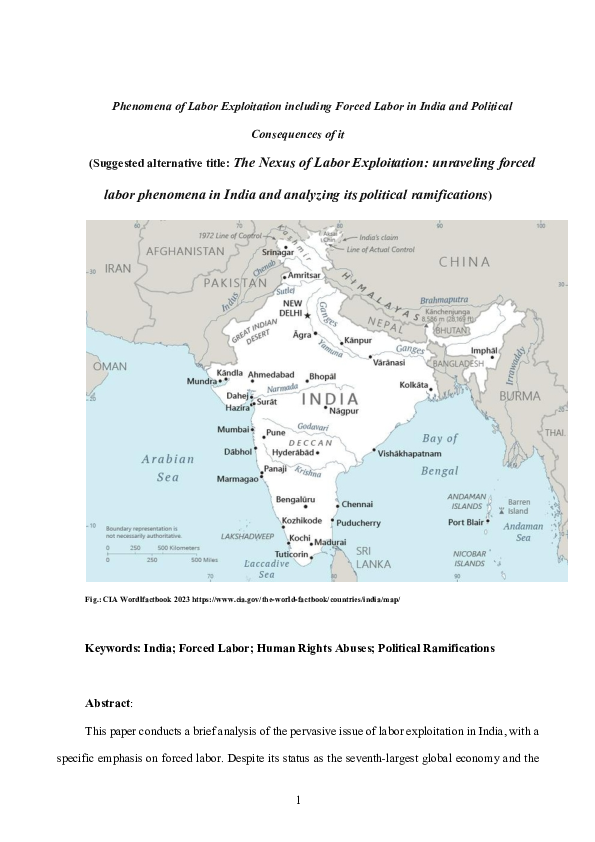 (PDF) The Nexus of Labor Exploitation: unraveling forced labor ...