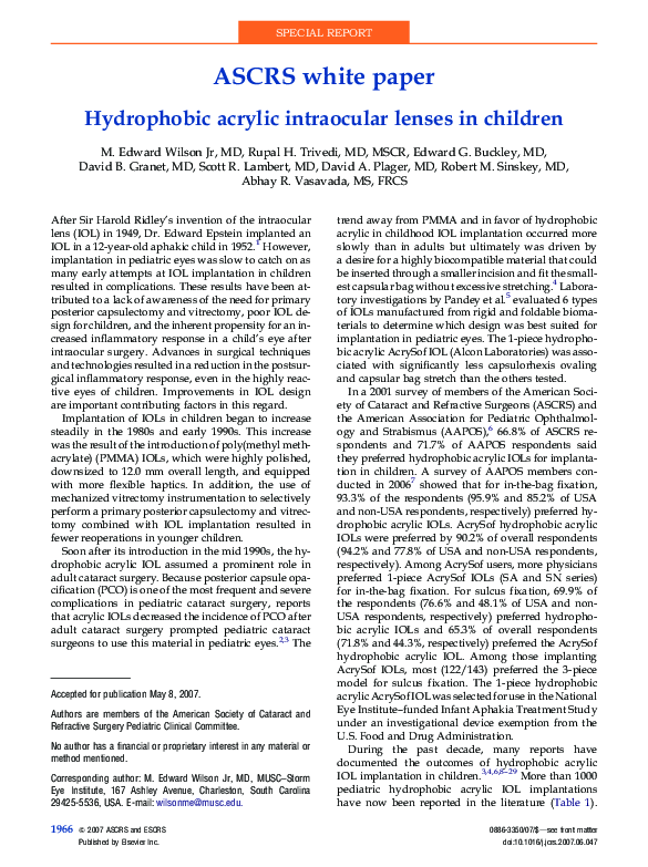 (PDF) ASCRS white paper