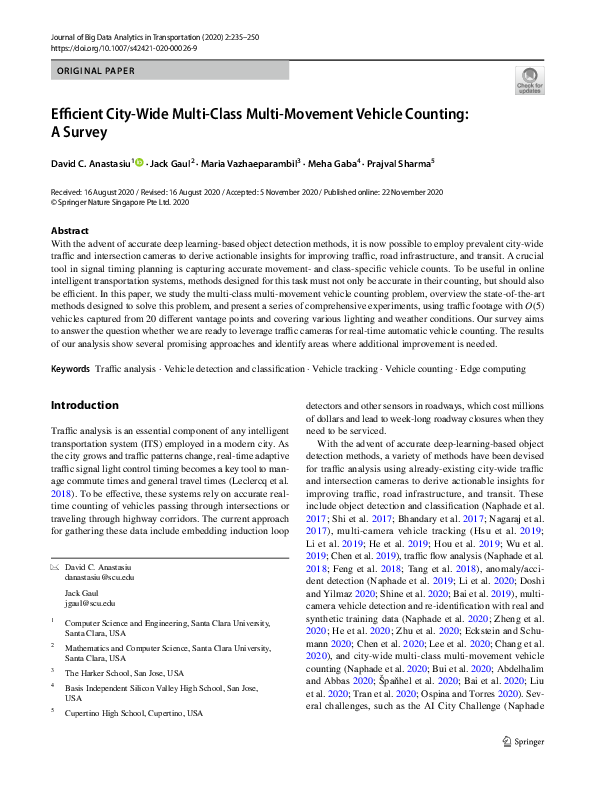 (PDF) Efficient City-Wide Multi-Class Multi-Movement Vehicle Counting ...