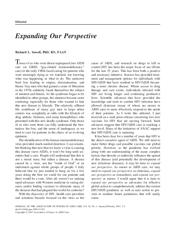 (PDF) Expanding Our Perspective