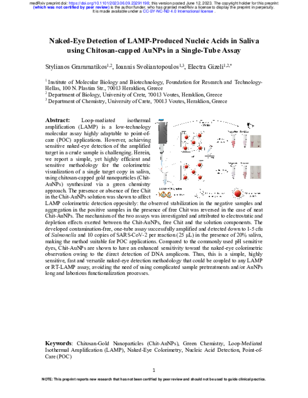 (PDF) Naked-eye Detection of LAMP-Produced Nucleic Acids in Saliva ...