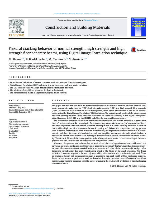 (PDF) Flexural cracking behavior of normal strength, high strength and ...