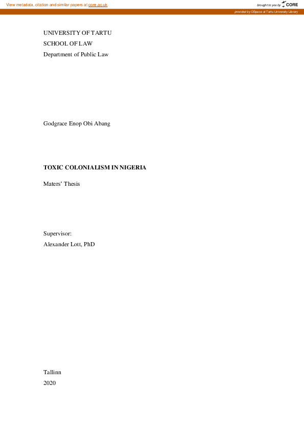 (PDF) Toxic colonialism in Nigeria