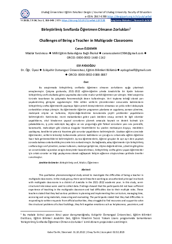 (PDF) Challenges of Being a Teacher in Multigrade Classrooms