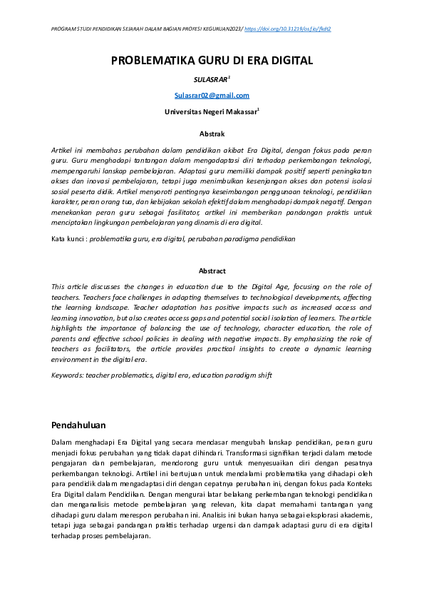 (DOC) PROBLEMATIKA GURU DI ERA DIGITAL