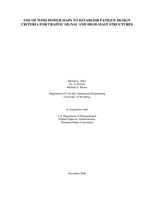 (PDF) Use of Wind Power Maps to Establish Fatigue Design Criteria for ...