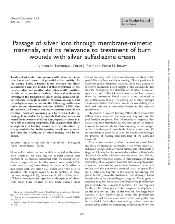 (PDF) Passage of silver ions through membrane-mimetic materials, and ...