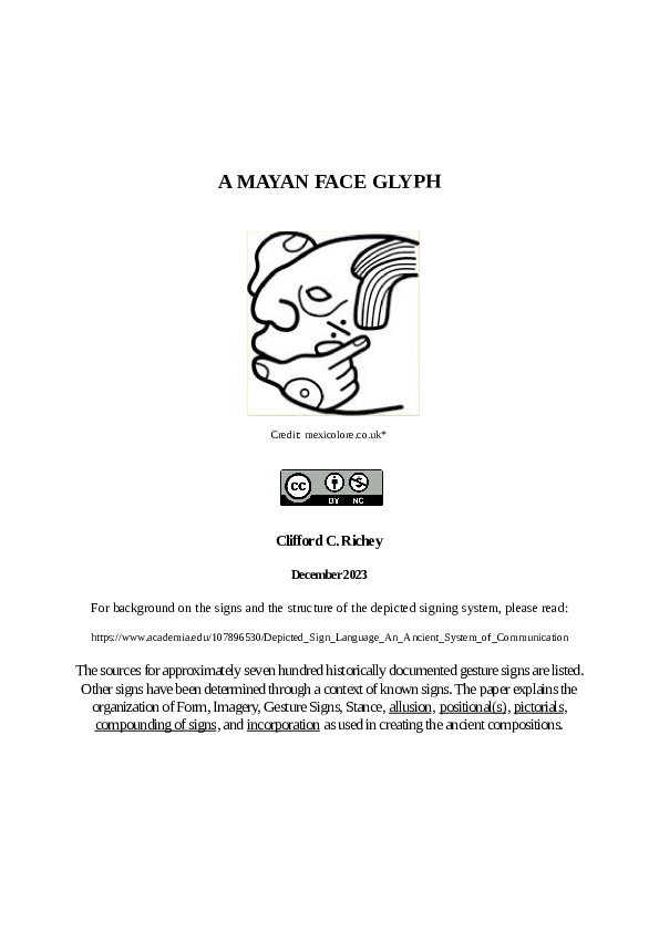 (PDF) A MAYAN FACE GLYPH