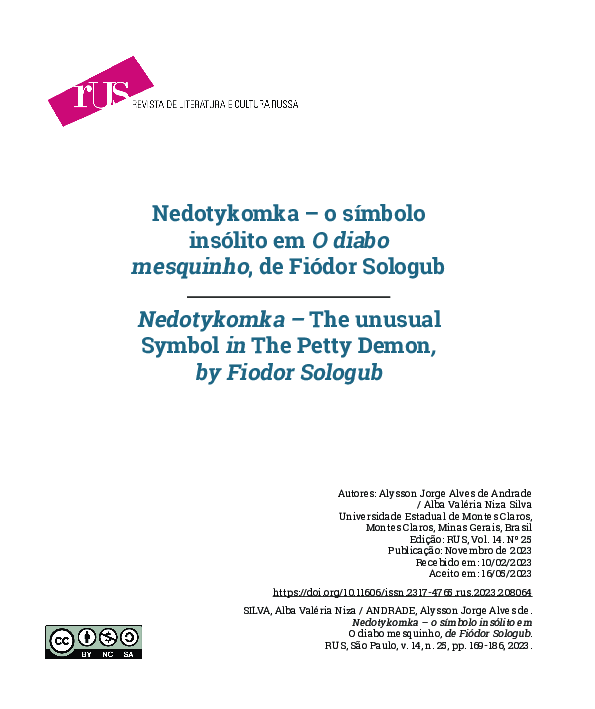 (PDF) Nedotykomka - o símbolo insólito em O diabo mesquinho, de Fiódor ...