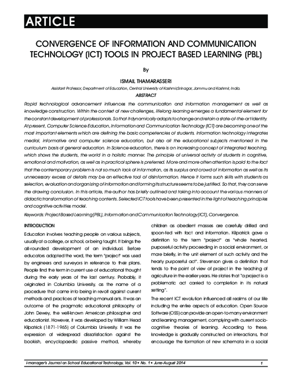 (PDF) Convergence of Information and Communication Technology (ICT ...
