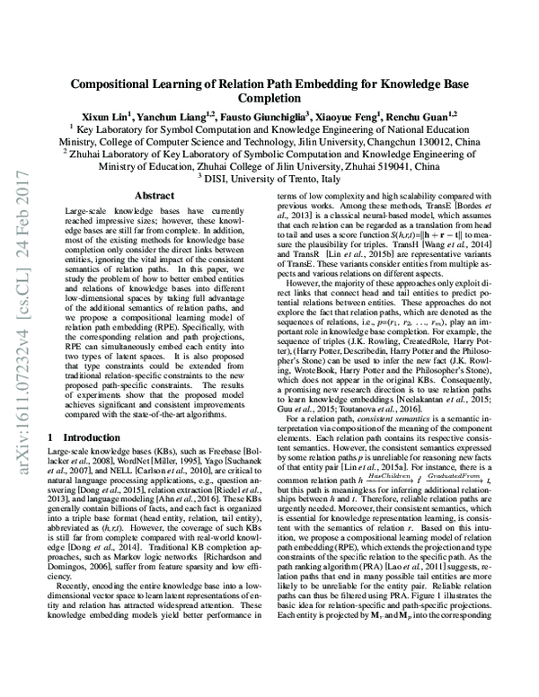 (PDF) Compositional Learning of Relation Path Embedding for Knowledge ...