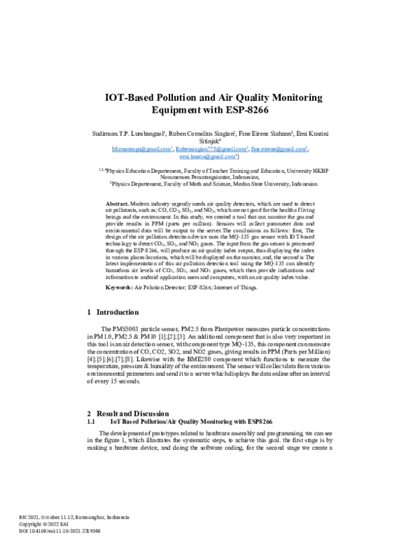 (PDF) IOT-Based Pollution and Air Quality Monitoring Equipment with ESP ...
