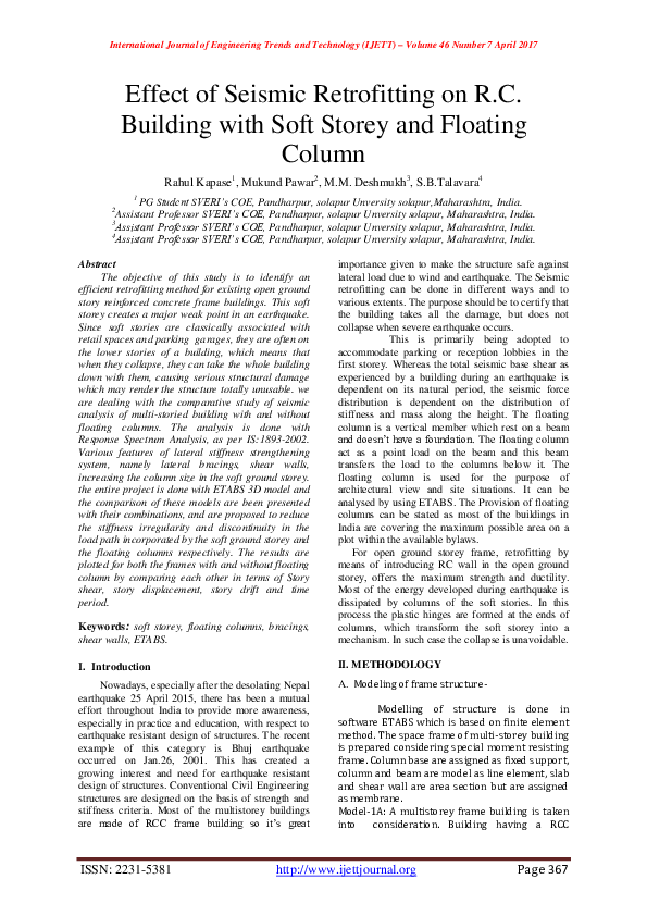 (PDF) Effect of Seismic Retrofitting on R.C. Building with Soft Storey ...