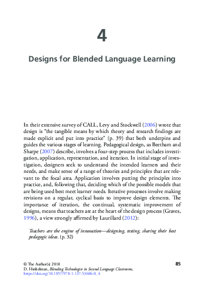 (PDF) Designs for Blended Language Learning
