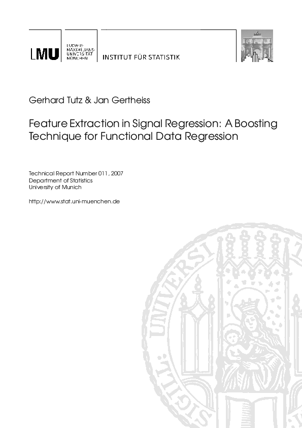 (PDF) Feature Extraction in Signal Regression: A Boosting Technique for Functional Data Regression